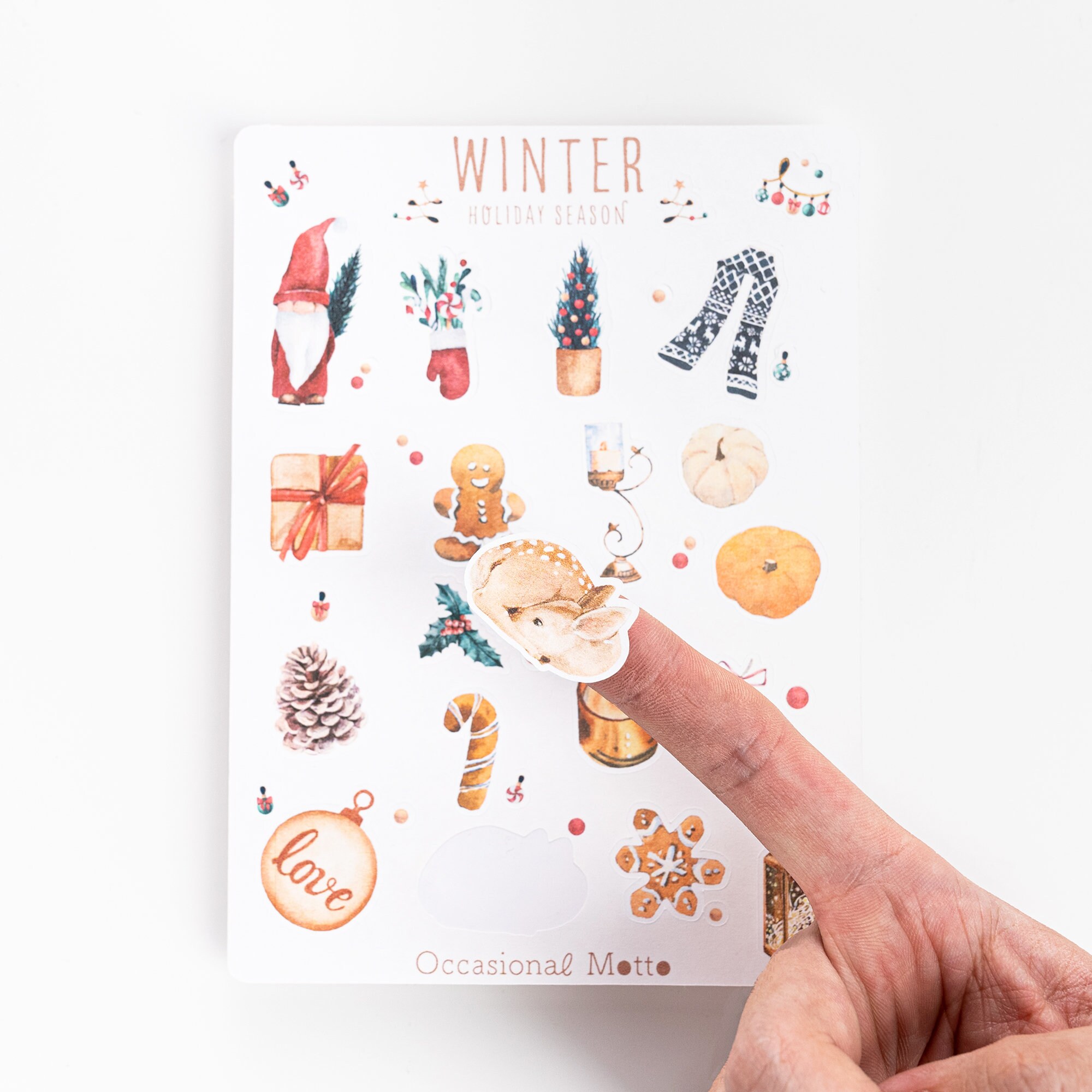Winter Holiday Season Sticker Sheet for Journaling | Journal Stickers ...