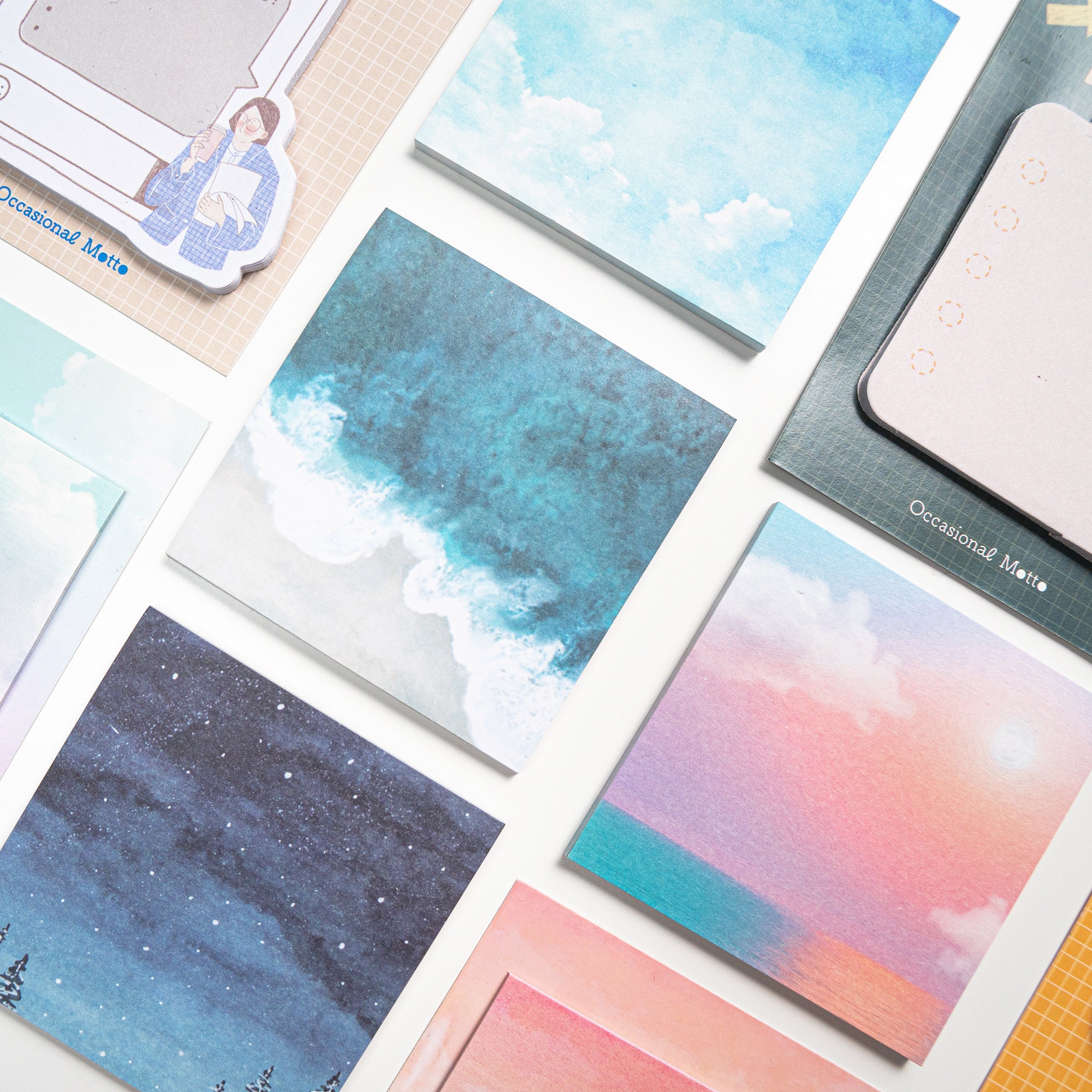 Mixed 10 Sticky Notepads Bullet Journal Sticky Notes - Etsy