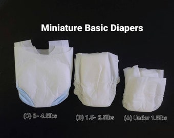 Preemie Diapers for Mini and Preemie Silicone Babies - Etsy