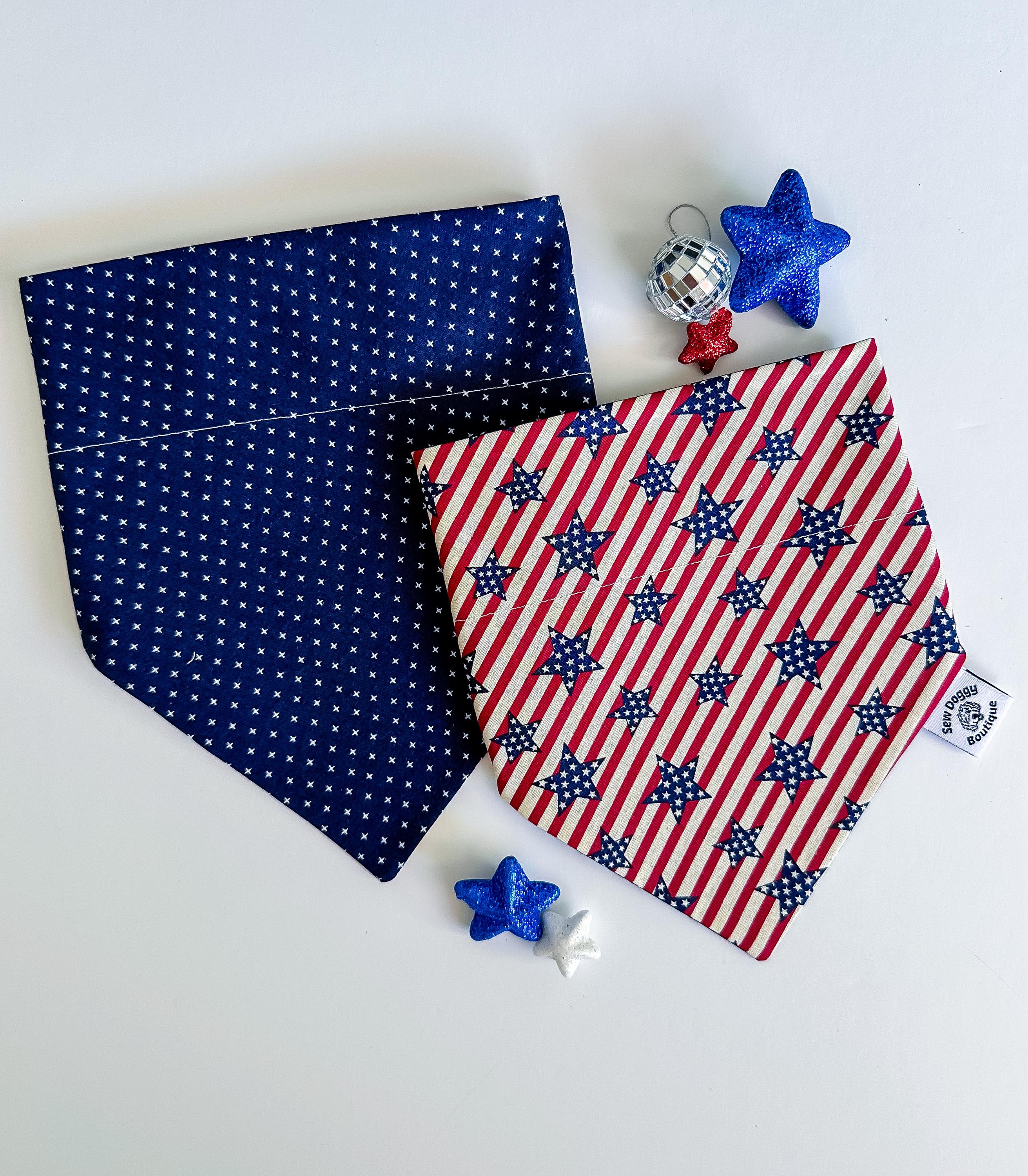 4th of July Dog Bandana, Fourth of July Outfit, Over the Collar ...