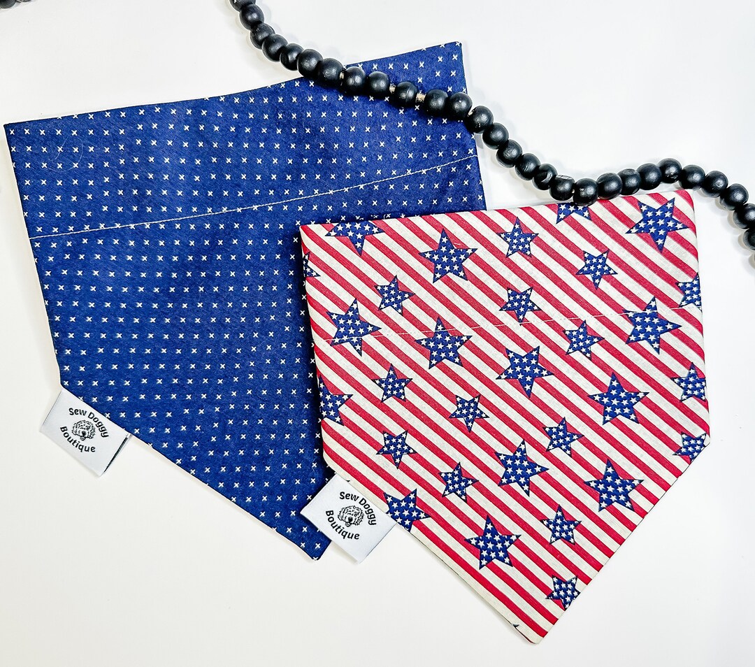 4th of July Dog Bandana, Fourth of July Outfit, Over the Collar ...