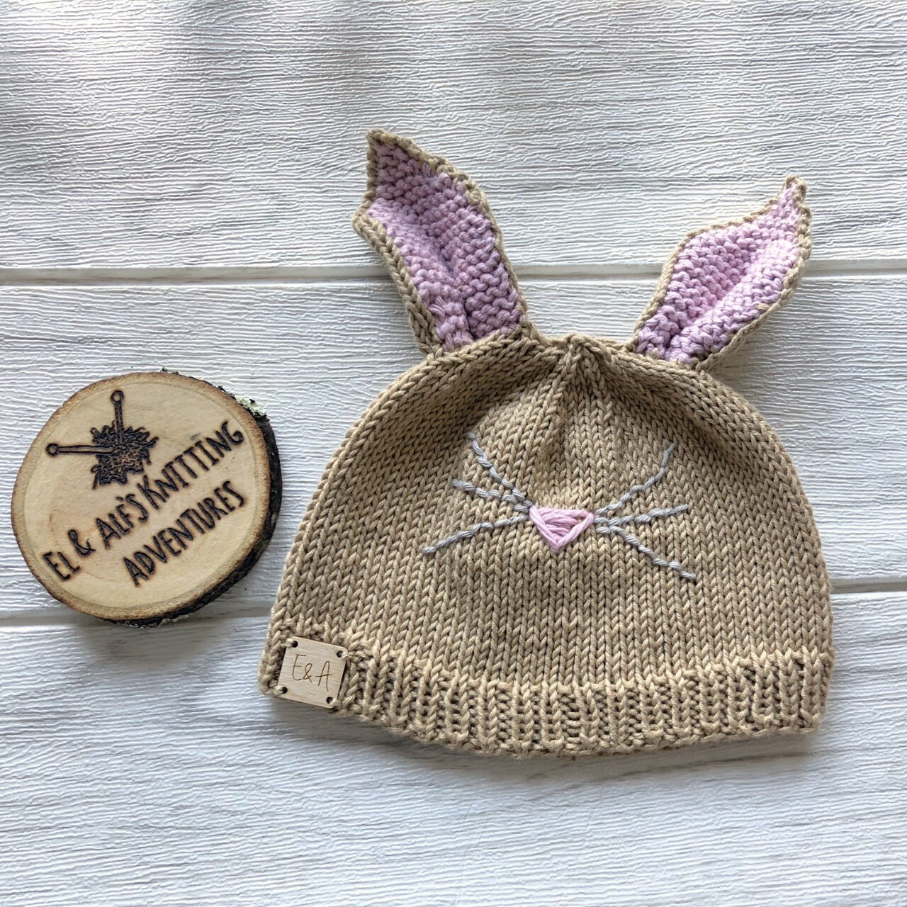 Baby Rabbit Hand Knitted Hat Bunny Ears Hat Newborn, Toddler Easter ...