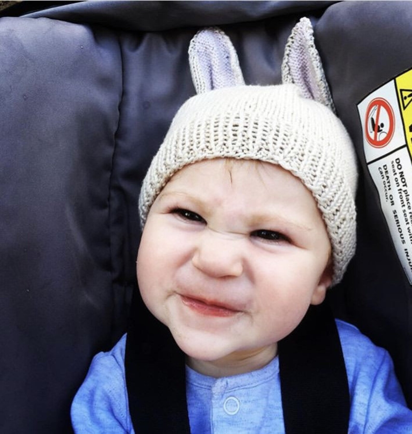 Baby Rabbit Hand Knitted Hat Bunny Ears Hat Newborn, Toddler Easter ...