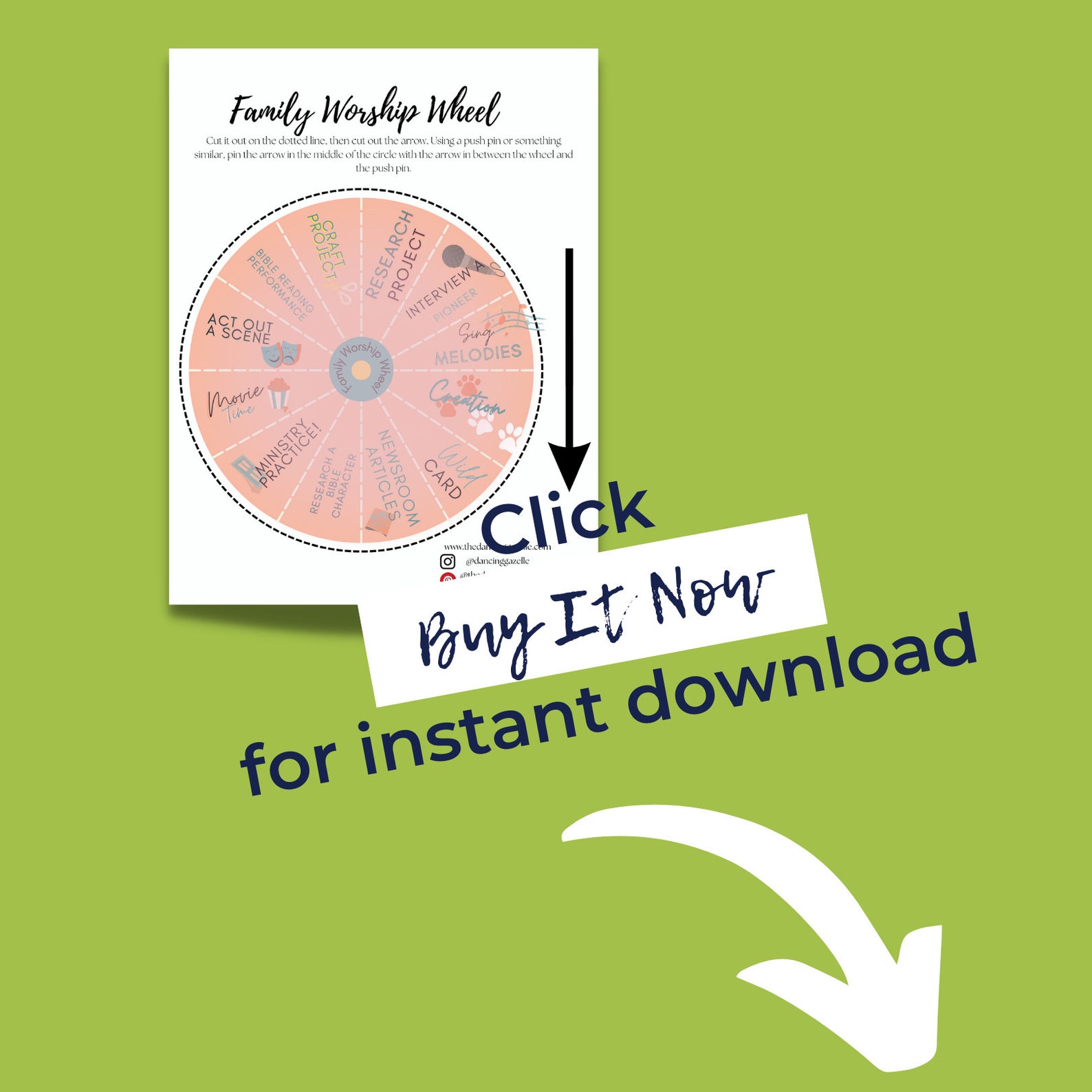 Printable Family Worship Wheel Digital Download | JW Gifts | JW Family ...
