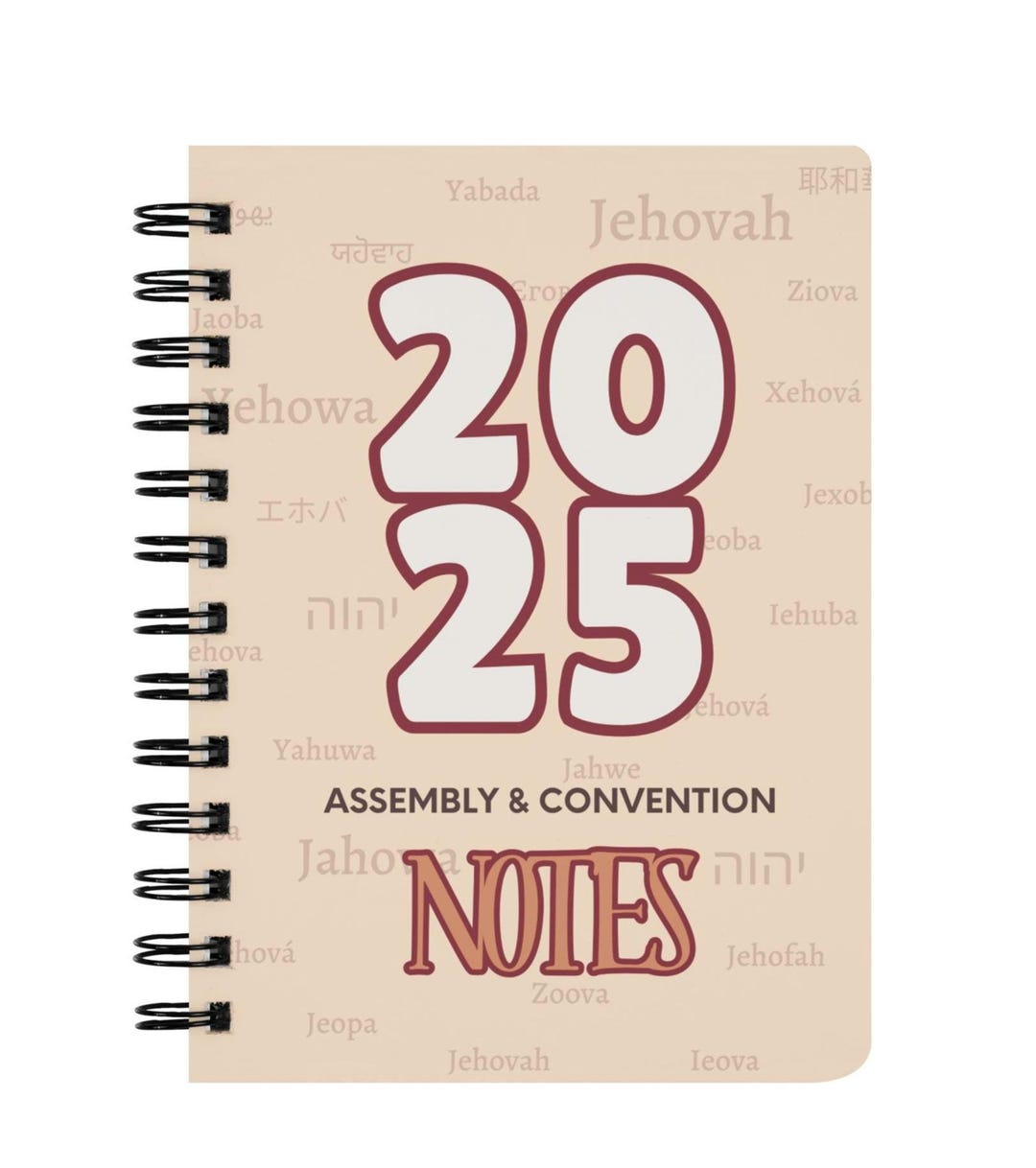2025 JW Year Text Notetaking Notebook for Conventions and Assemblies ...