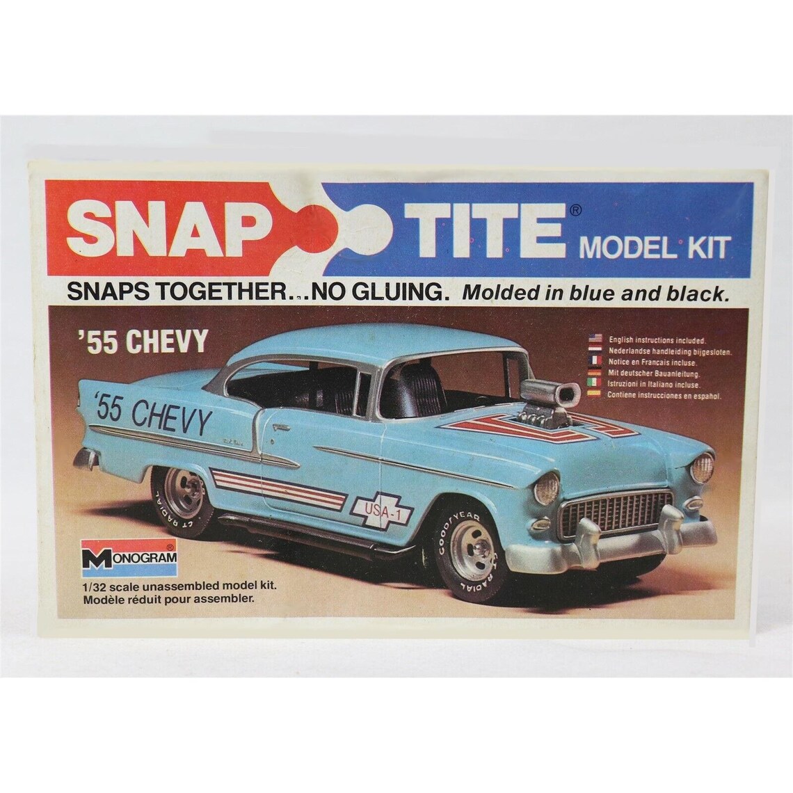 1955 Chevy Revell Snap Tite Monogram 1:32 Scale Car Model 1970'S NIB - Etsy