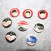 Seven Beatles Original 1964 VTG Pins Fan Club Buttons Green Duck Co ...