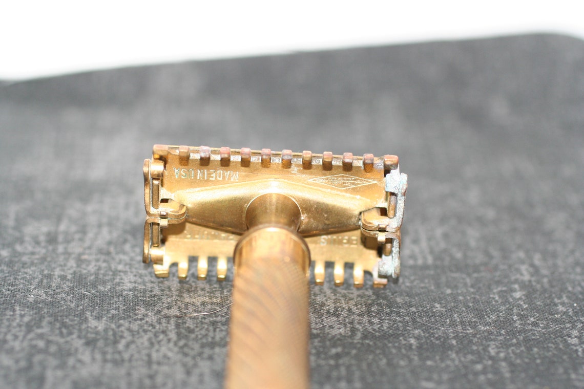 Vintage Gillette 1934 Aristocrat Brass Safety Razor 1956175/18955 - Etsy