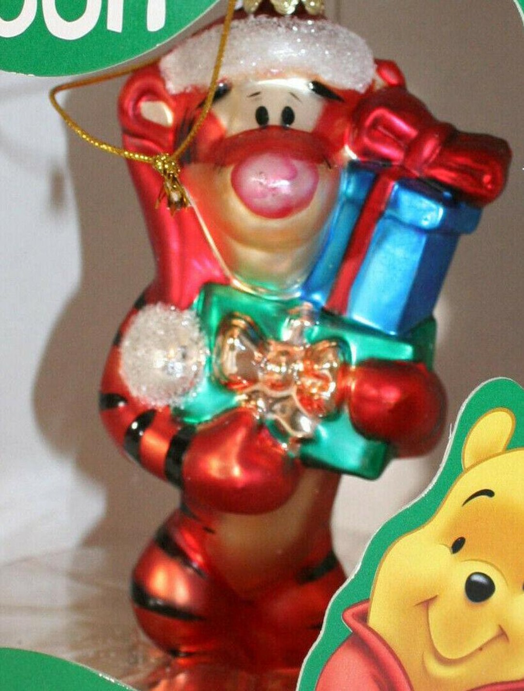 Tigger With Presents Winnie the Pooh Handblown 4 European Glass ...