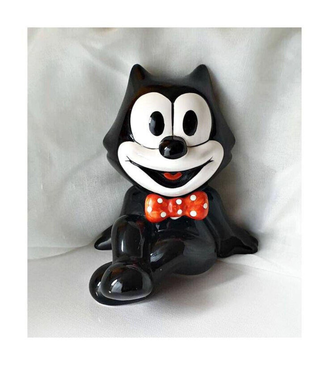 Felex the Cat Ceramic Coin Piggy Bank * Applause - Etsy