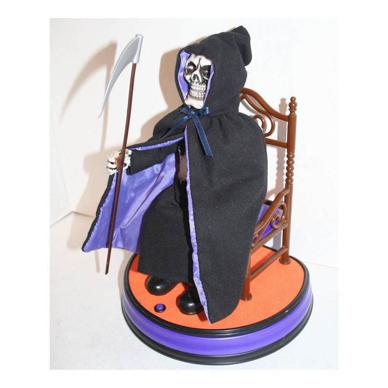 Vintage Grim Reaper Halloween Figure Animated Spooky Telco - Etsy