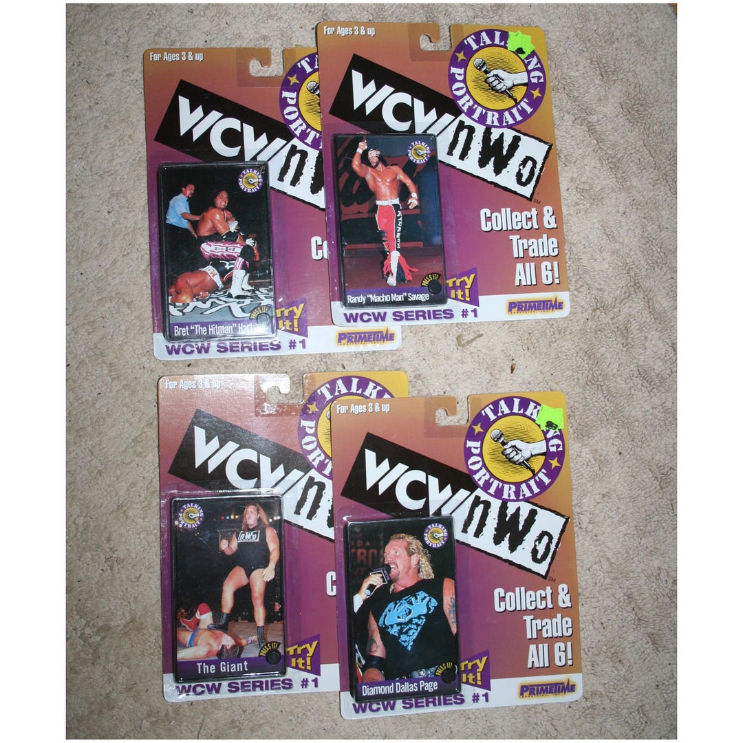 WWE Wrestling Portrait Card Bret Hart/diamond Dallas Page/the Giant ...