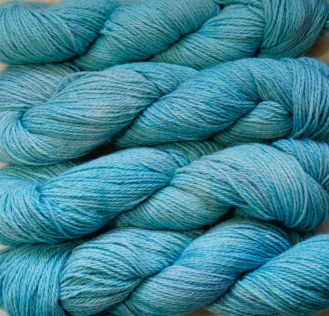 100% Alpaca Worsted Yarn - Light Cerulean Blue - Etsy