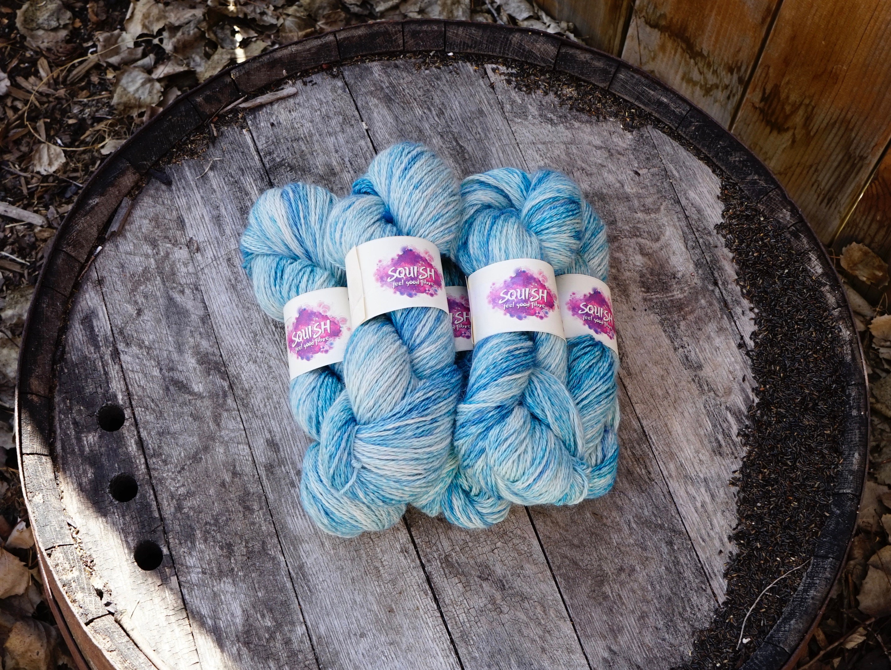 100% Alpaca Worsted Yarn Heathered Cerulean Blue - Etsy
