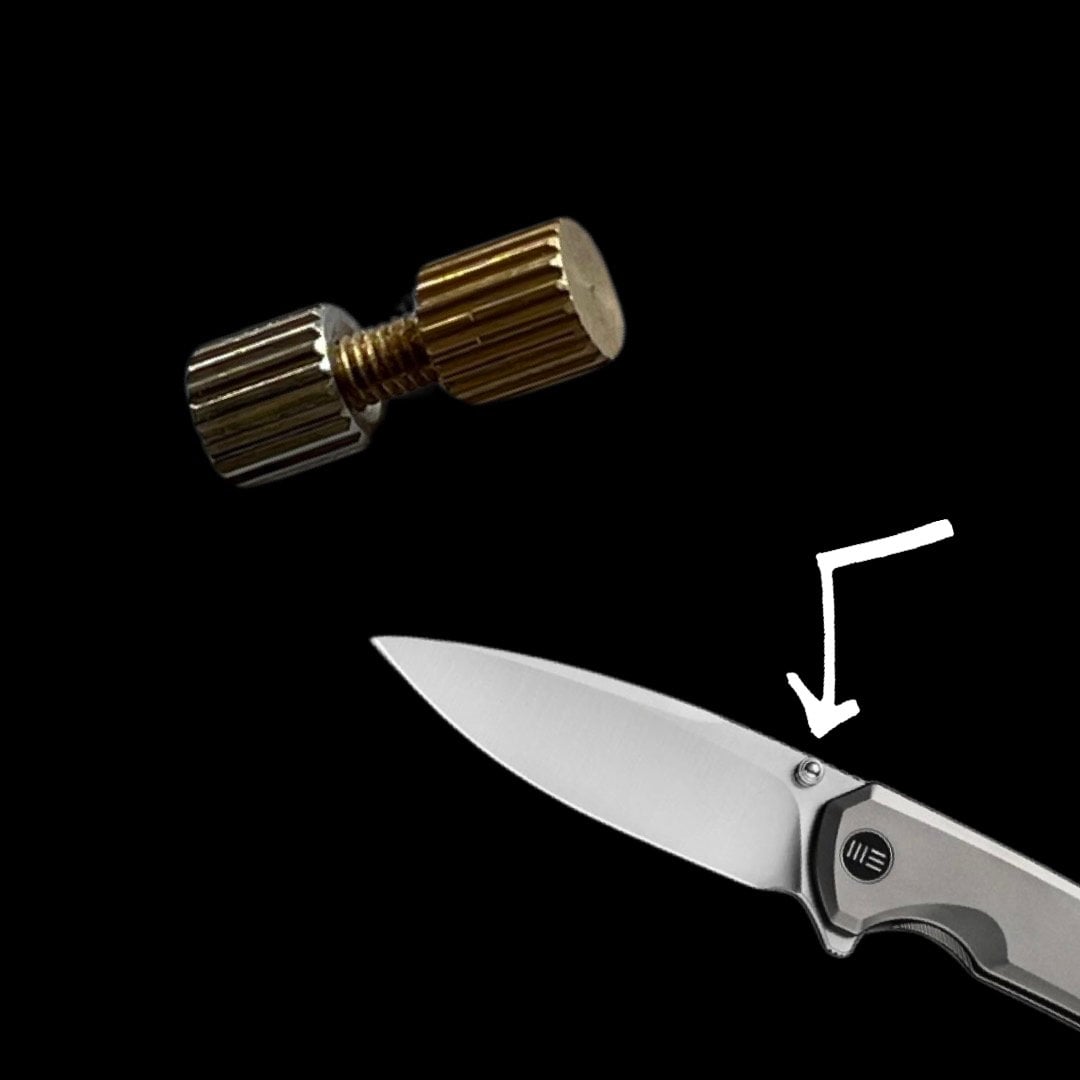 WE Knives Models Thumb Stud / Custom Two Face Double Grind Thumb Stud ...