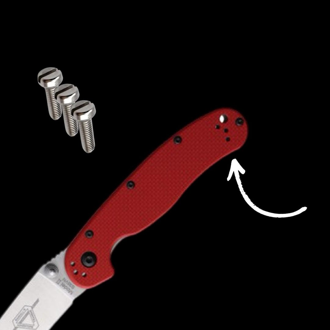 Ontario Rat 2 Replacement Pocket Clip Screws / TITANIUM SLOTTED Drive ...