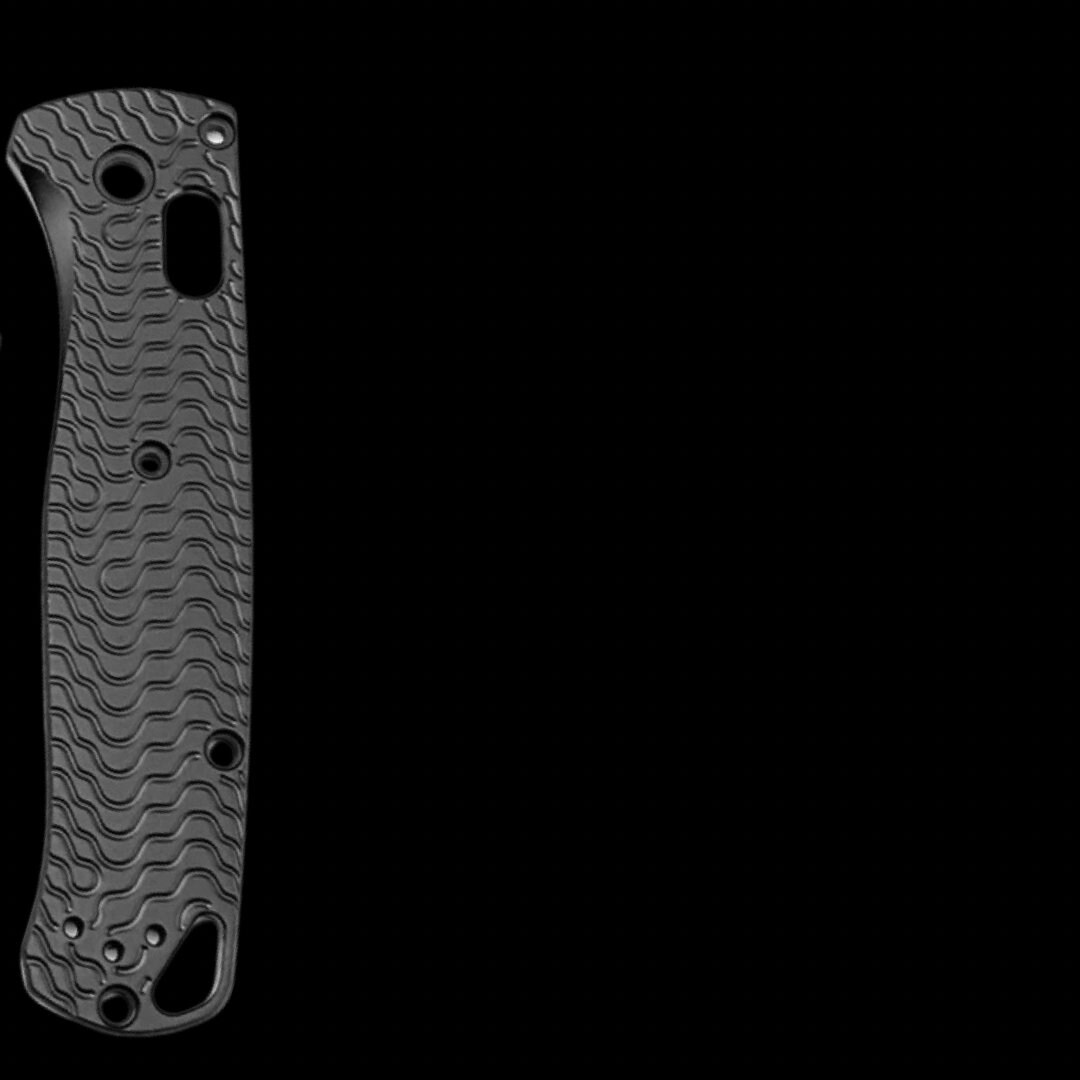 Benchmade Bugout 535 Replacement Scale Kit / BLACK Metal Wave Pattern ...