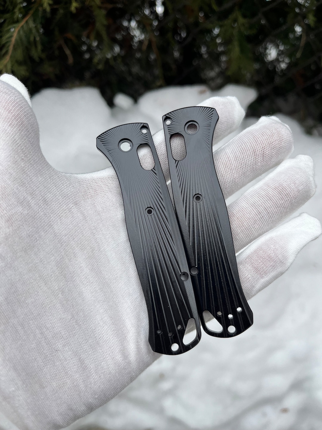 Benchmade Bugout 535 Replacement Scale Kit / BLACKOUT Metal Lined ...