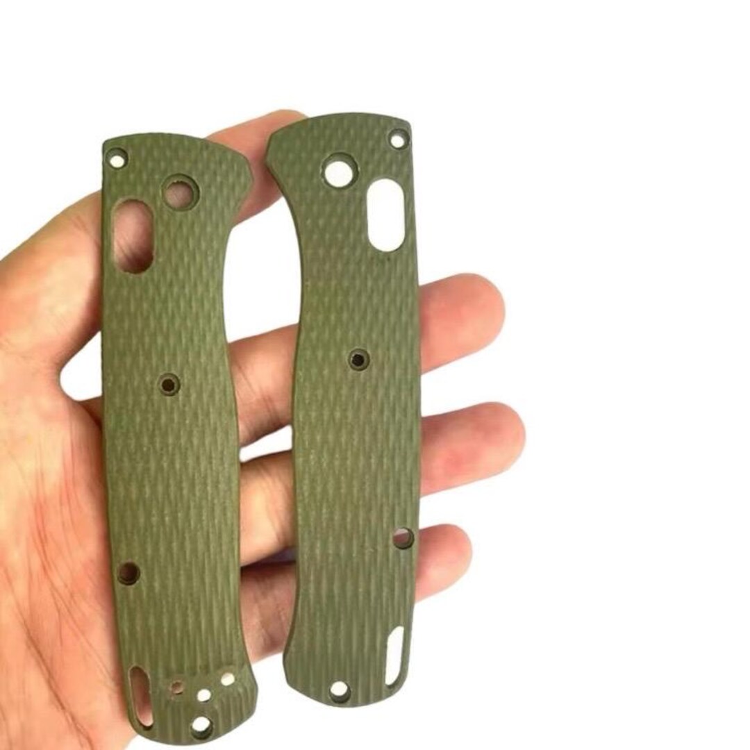 Benchmade Bugout 535 Replacement Scale Kit / Olive GREEN G-10 Diamond ...