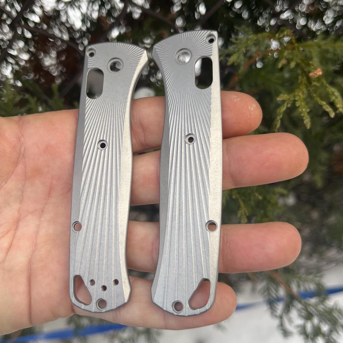 Benchmade Bugout 535 Replacement Scale Kit TITANIUM Lined Pattern ...