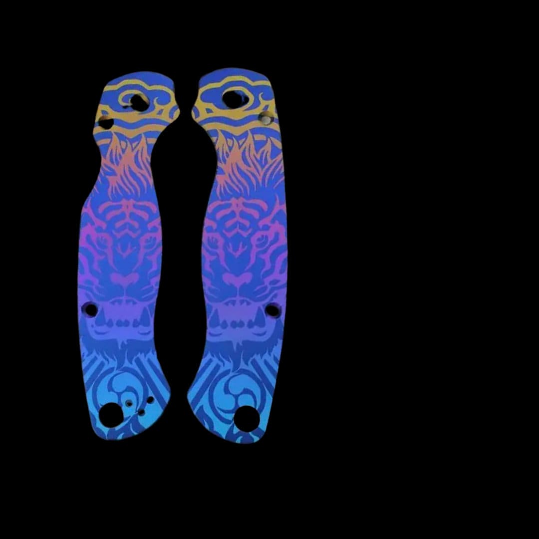 Spyderco Paramilitary 2 Replacement Scale Kit / TITANIUM Custom ...