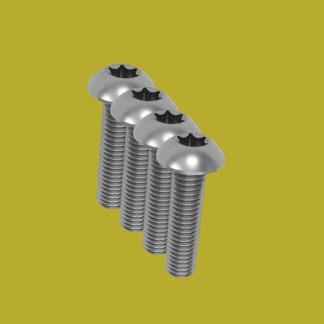 M2 Tread - Length Options • TITANIUM TORX Screws 6/12 Pack Options - Etsy
