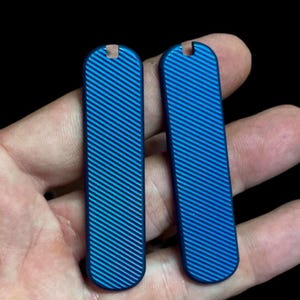 Fits Army Knife 65mm Replacement Scale Kit / TITANIUM Linned / Swiss ...