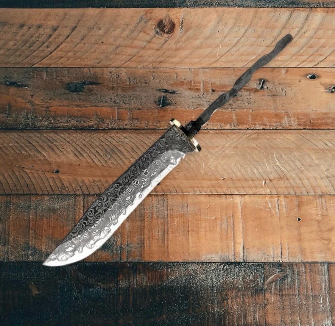 Damascus Steel Knife Blank Blade DIY Tool 67 Layers Home Hobby Hunting ...