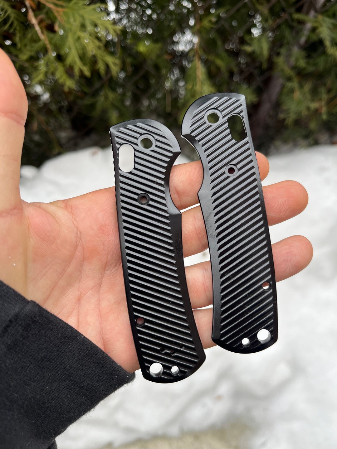 Benchmade Griptilian (large) Scale Set / Black Metal Lined Finish ...