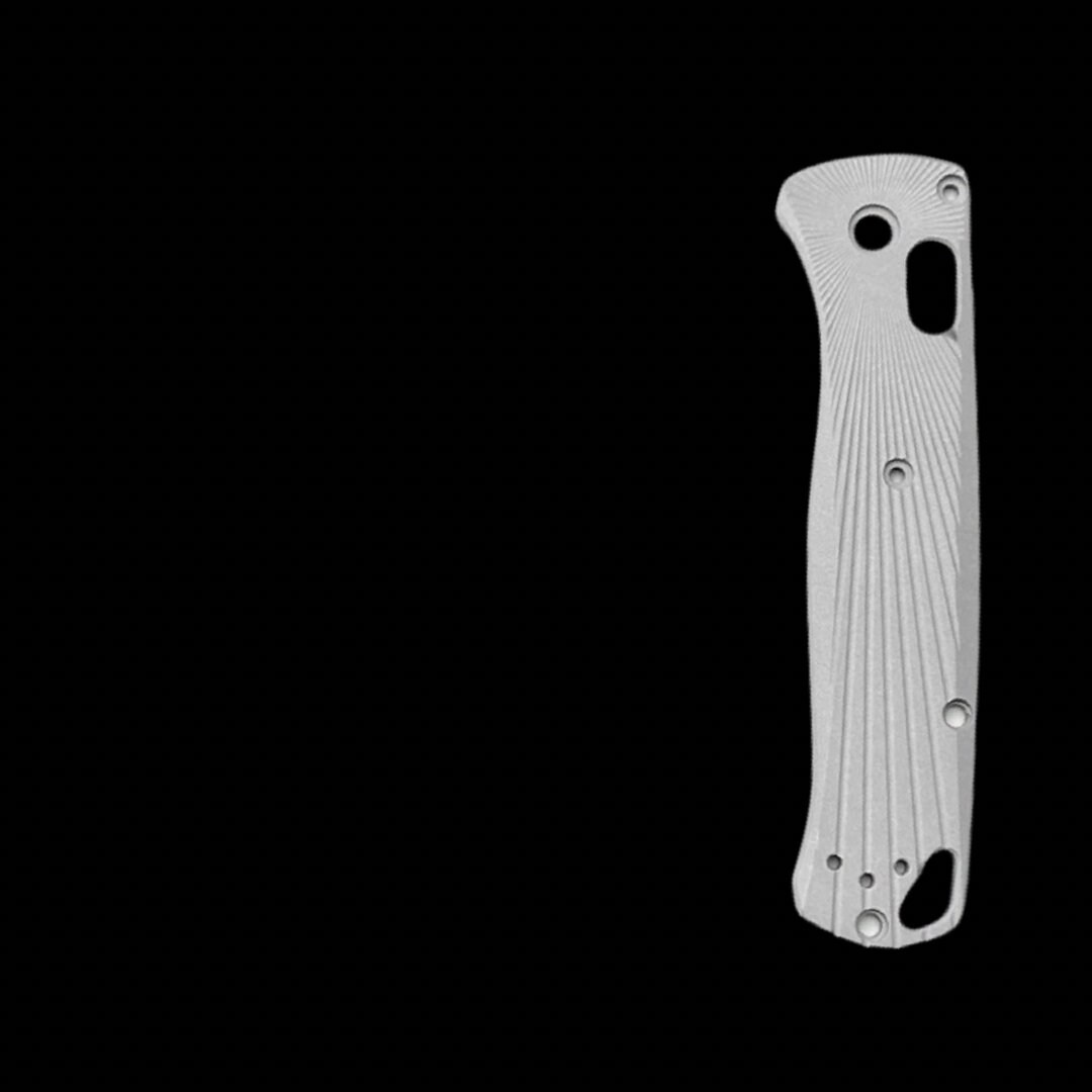 Benchmade Bugout 535 Replacement Scale Kit / SILVER Metal Lined Pattern ...