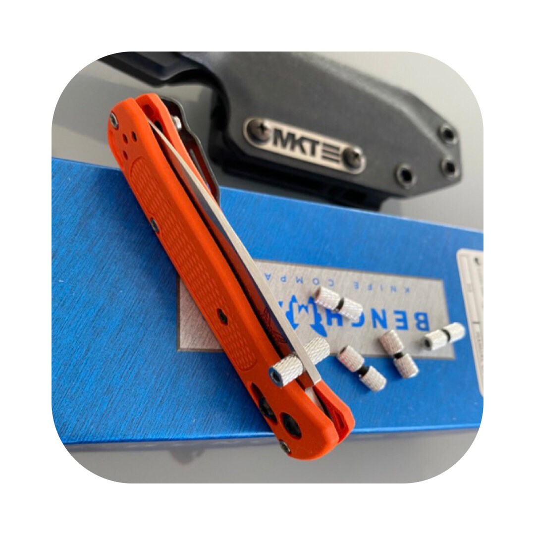 Benchmade Bugout / 1x EXTRA Grip Thumb Stud • Anodized Aluminum • Knife ...