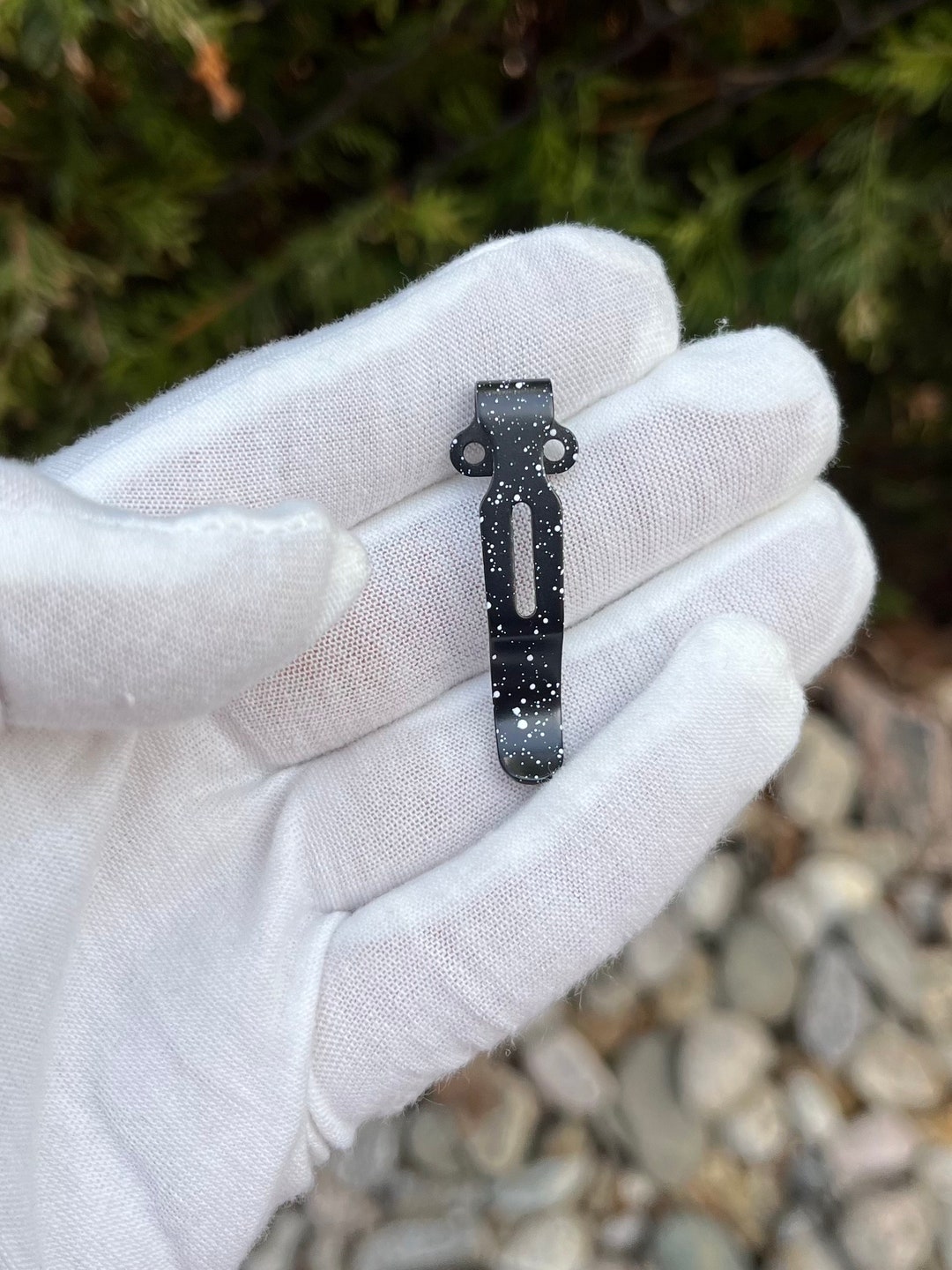 Benchmade Griptilian - 1x Spotted WHITE Replacement Pocket Clip • Short ...