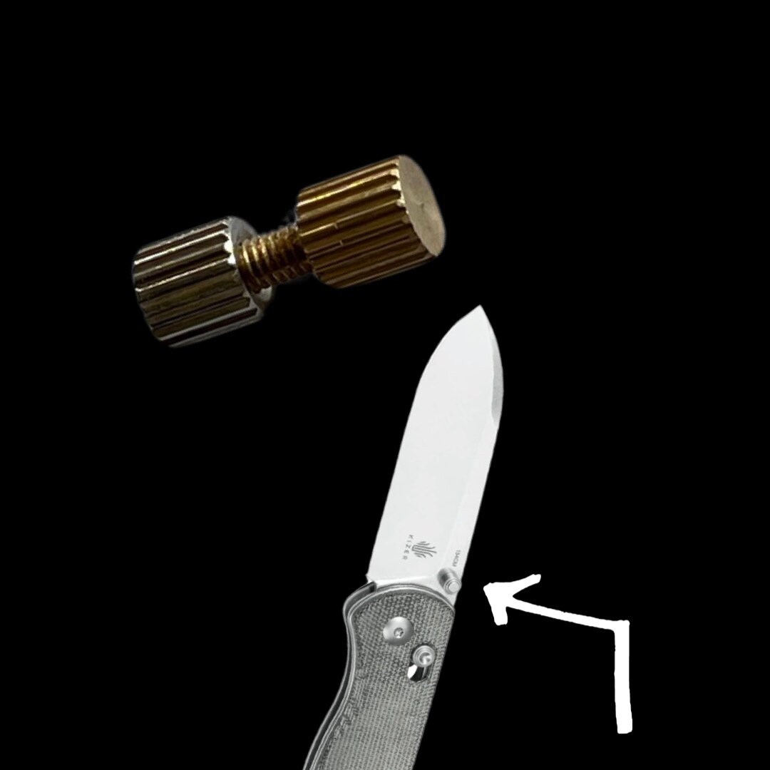 KIZER Knives Models Thumb Stud / Custom Two Face Double Grind Thumb ...