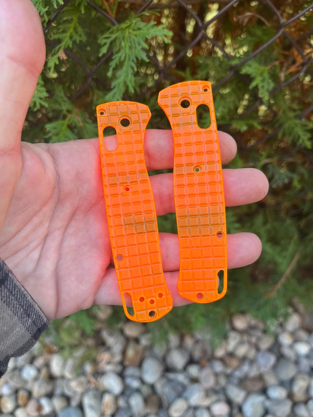 Benchmade Bugout 535 Replacement Scale Kit / Orange Fragged Pattern ...