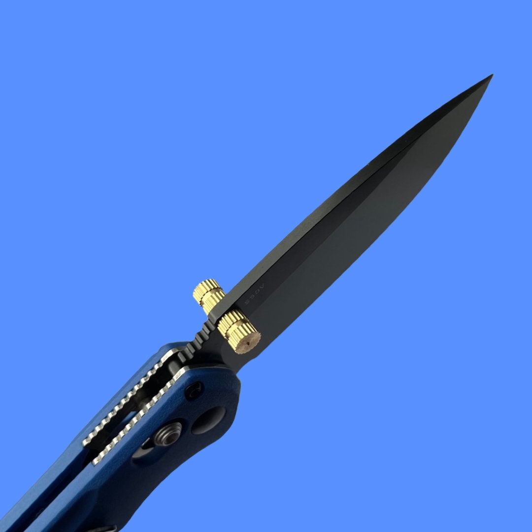 Benchmade Mini Freek Thumb Stud Custom Double Brass X-grip Thumb Stud ...