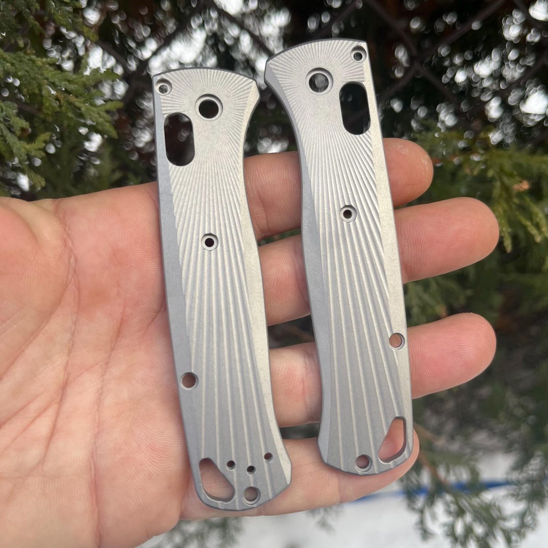 Benchmade Bugout 535 Replacement Scale Kit / TITANIUM Lined Pattern ...