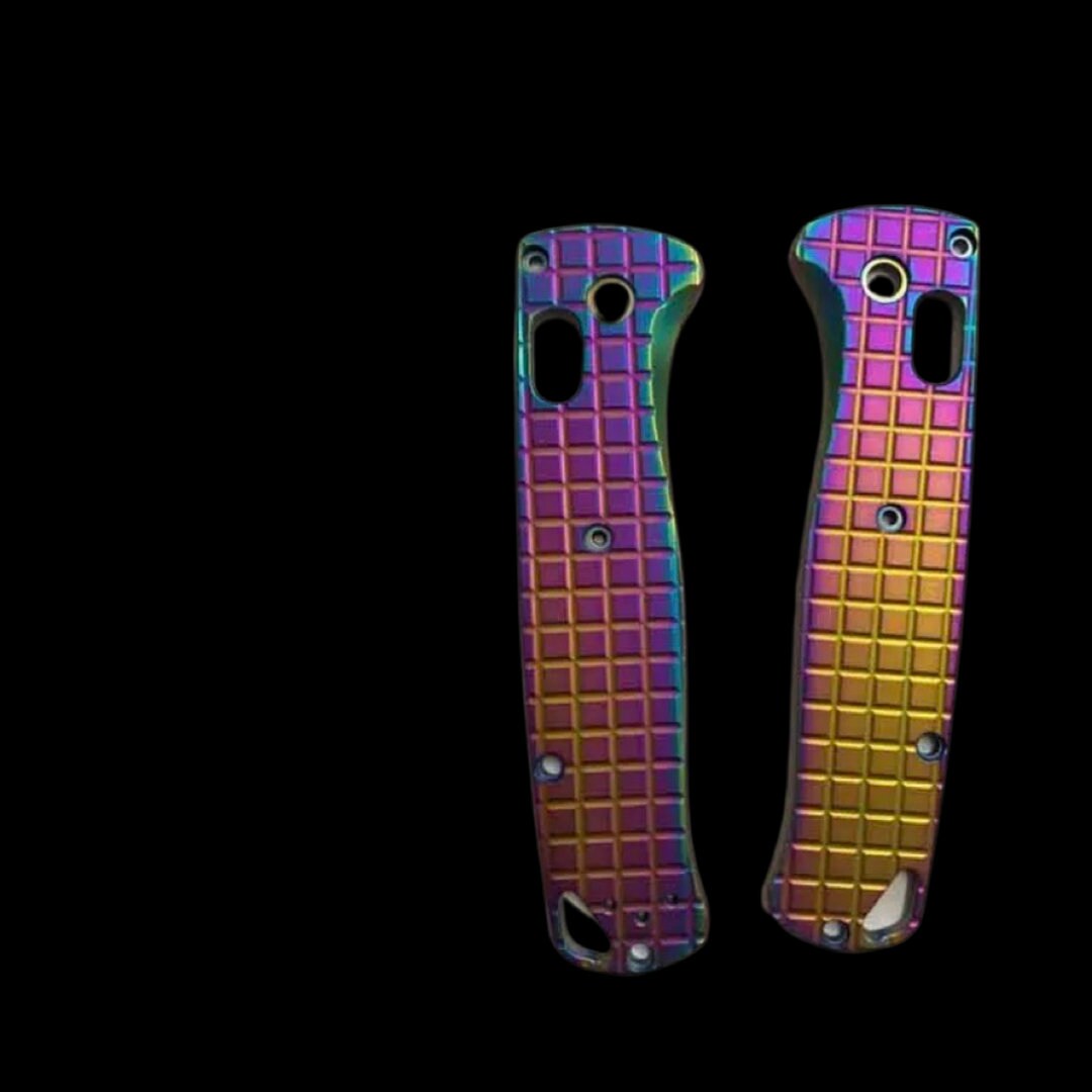 Benchmade Bugout 535 Replacement Scale Kit / TITANIUM Rainbow Fragged ...