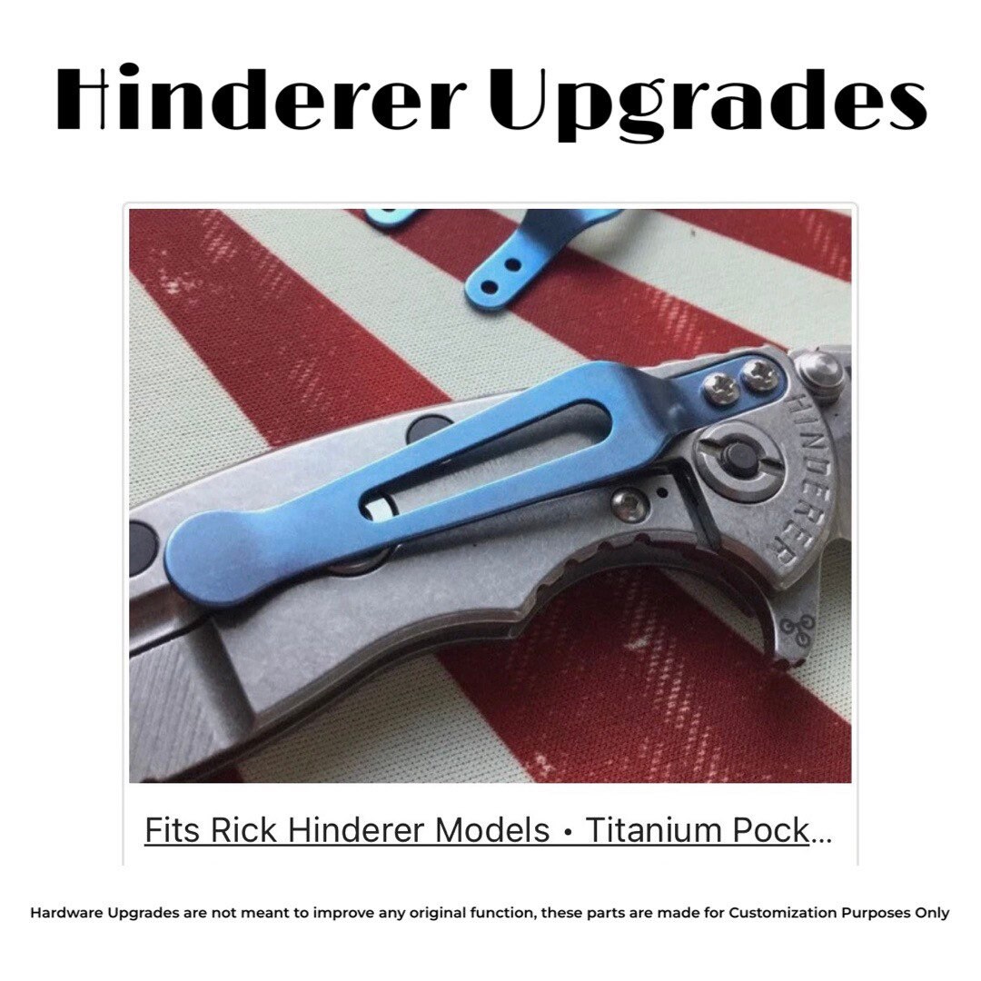 Fits Hinderer XM-18 XM-24 Models • 1x Replacement Pocket Clip • Blue ...