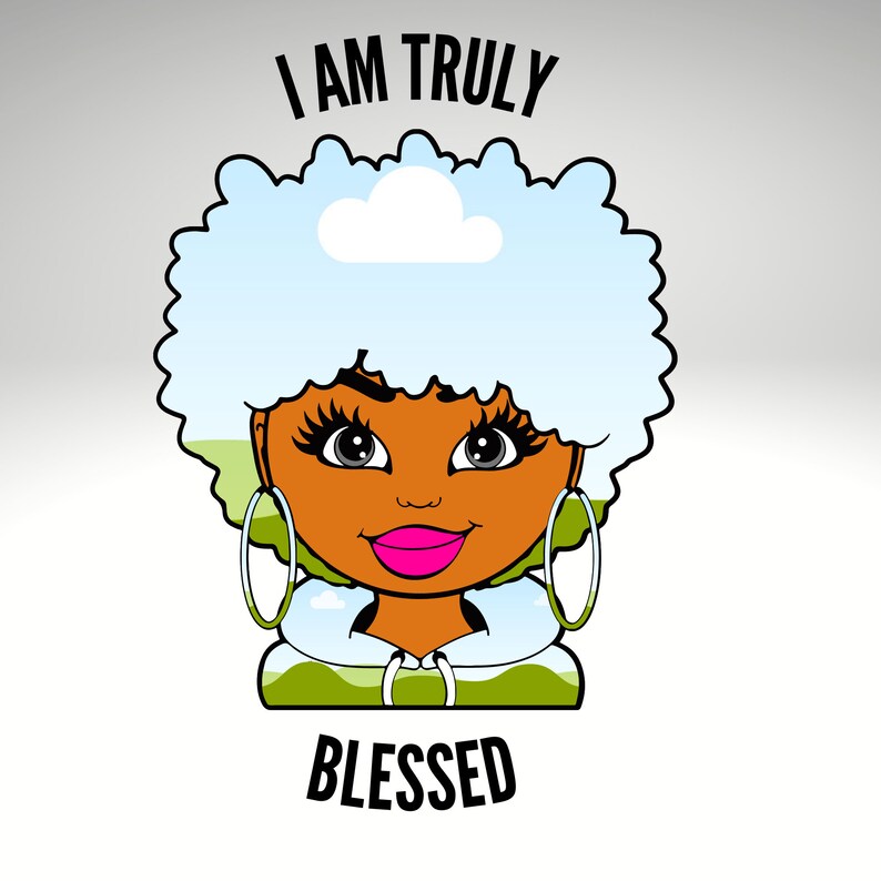 Black Woman Clip Art Canva Frame Drag and Drop Sublimation. - Etsy