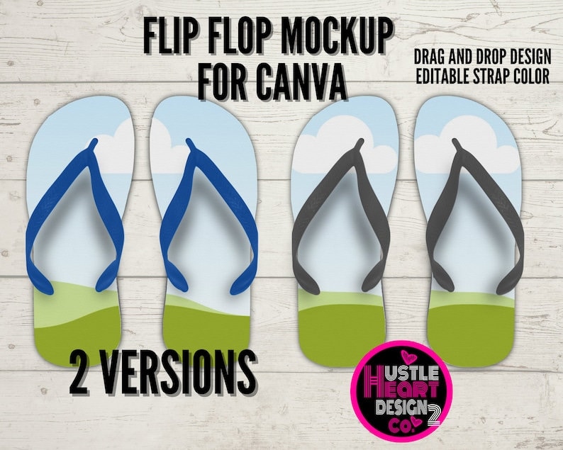 Dye Sublimation Flip Flop Mockup for Canva Canva Frame - Etsy