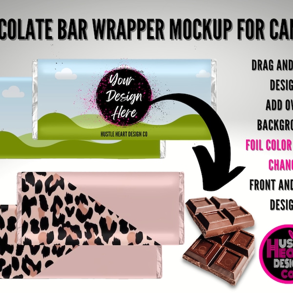 Canva Hershey Wrapper Mockup - Etsy