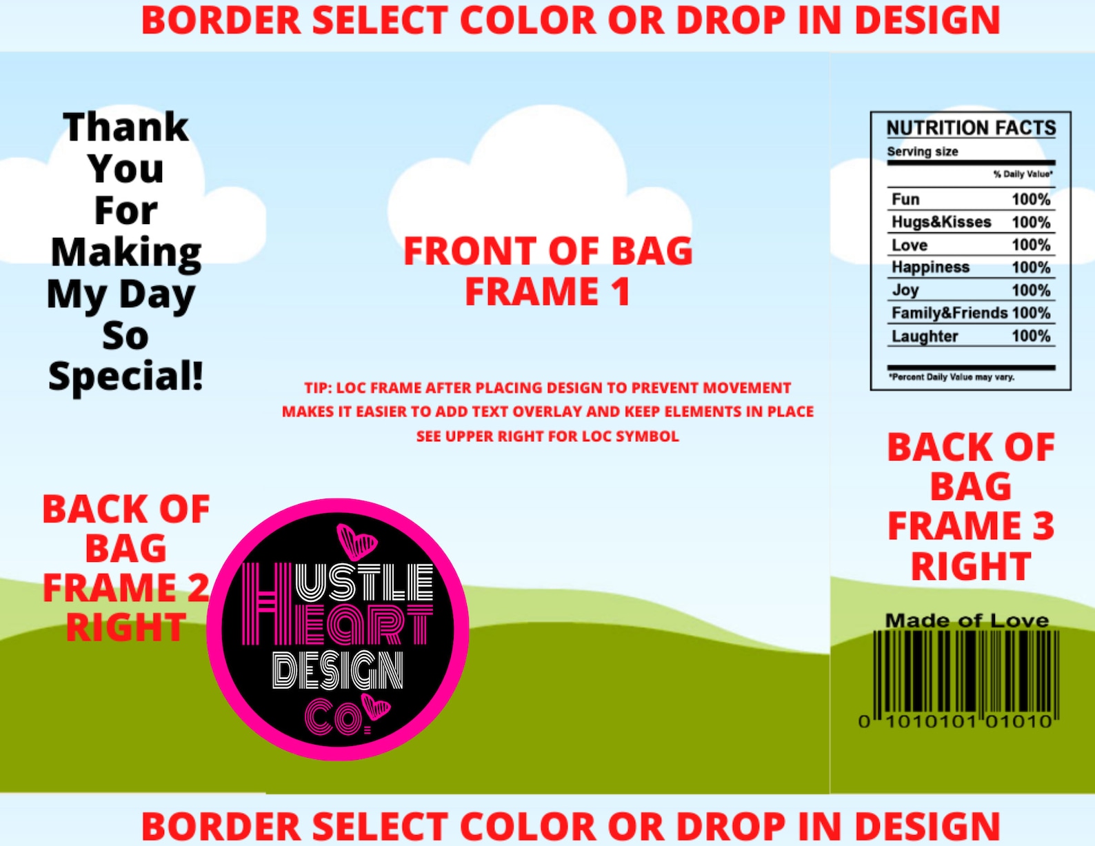 Canva Frame Chip Bag Mockup With Chip Bag Design Template - Etsy UK