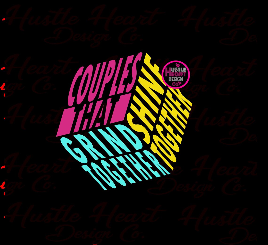 Couples Svg Grind and Shine Svg Power Couple Svg Matching | Etsy