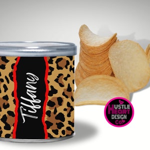 Chip Can Label Mockup for Canva, Party Favor Potato Chip Mockup, Add ...