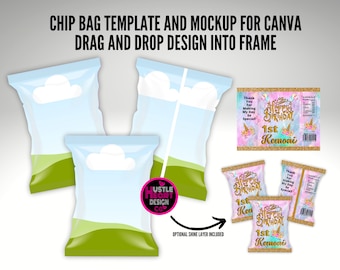 CANVA Chip Bag Template, Chip Bag Template, Editable Chip Bag Template ...