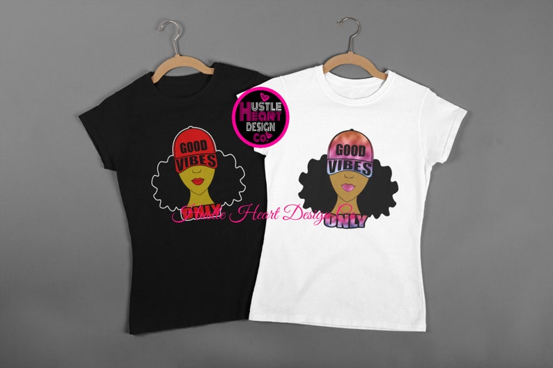 Good Vibes Only Svg Good Energy Svg Woman With Hat Svg Afro - Etsy
