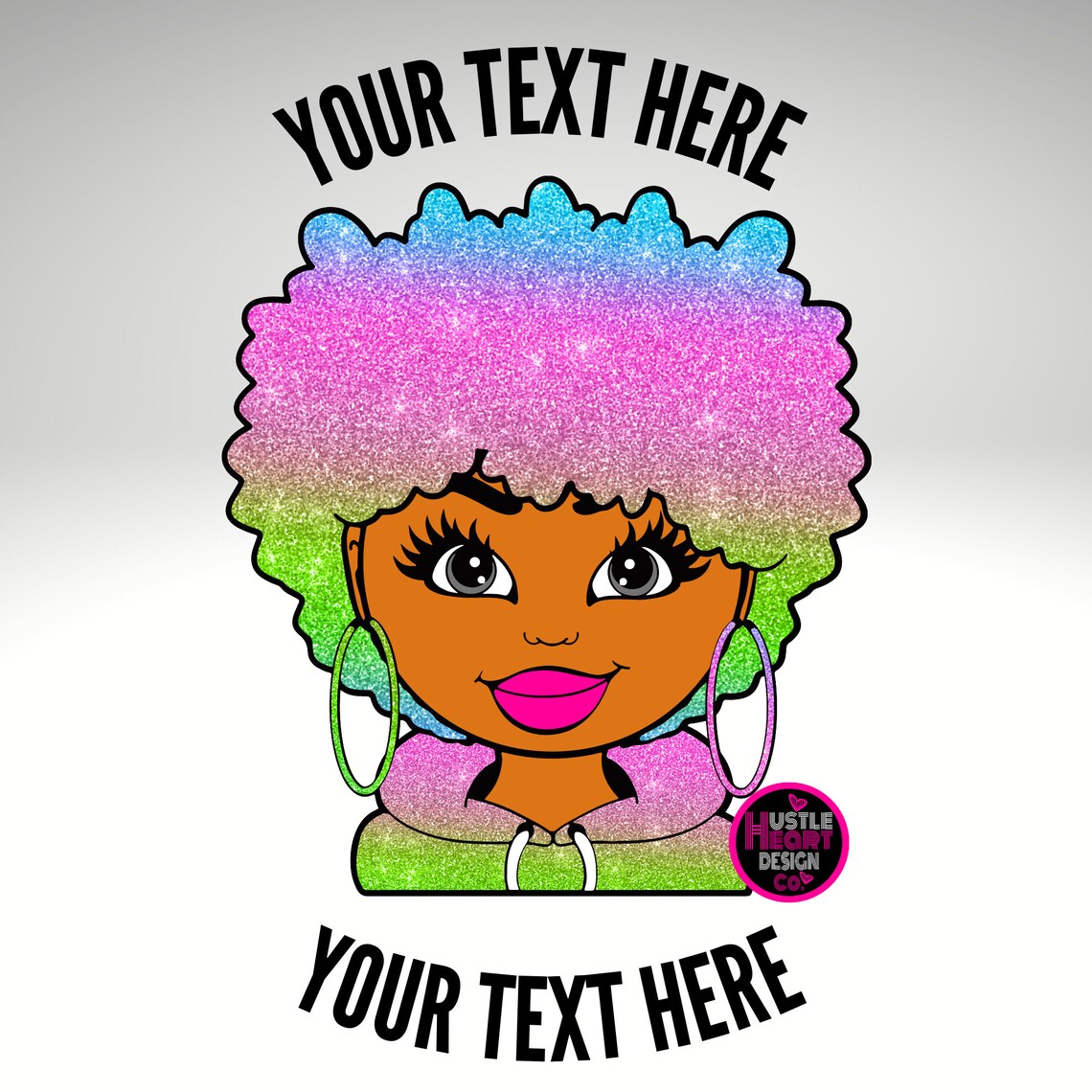 Black Woman Clip Art Canva Frame Drag and Drop Sublimation. - Etsy