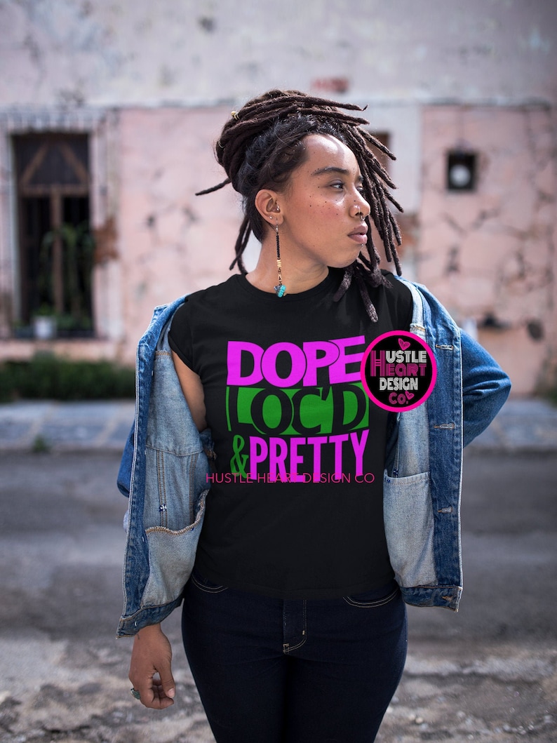 Dope Loc'd and Pretty Svg, Locs Svg, Pretty Girl Svg, J15 Svg, Devine 9 ...
