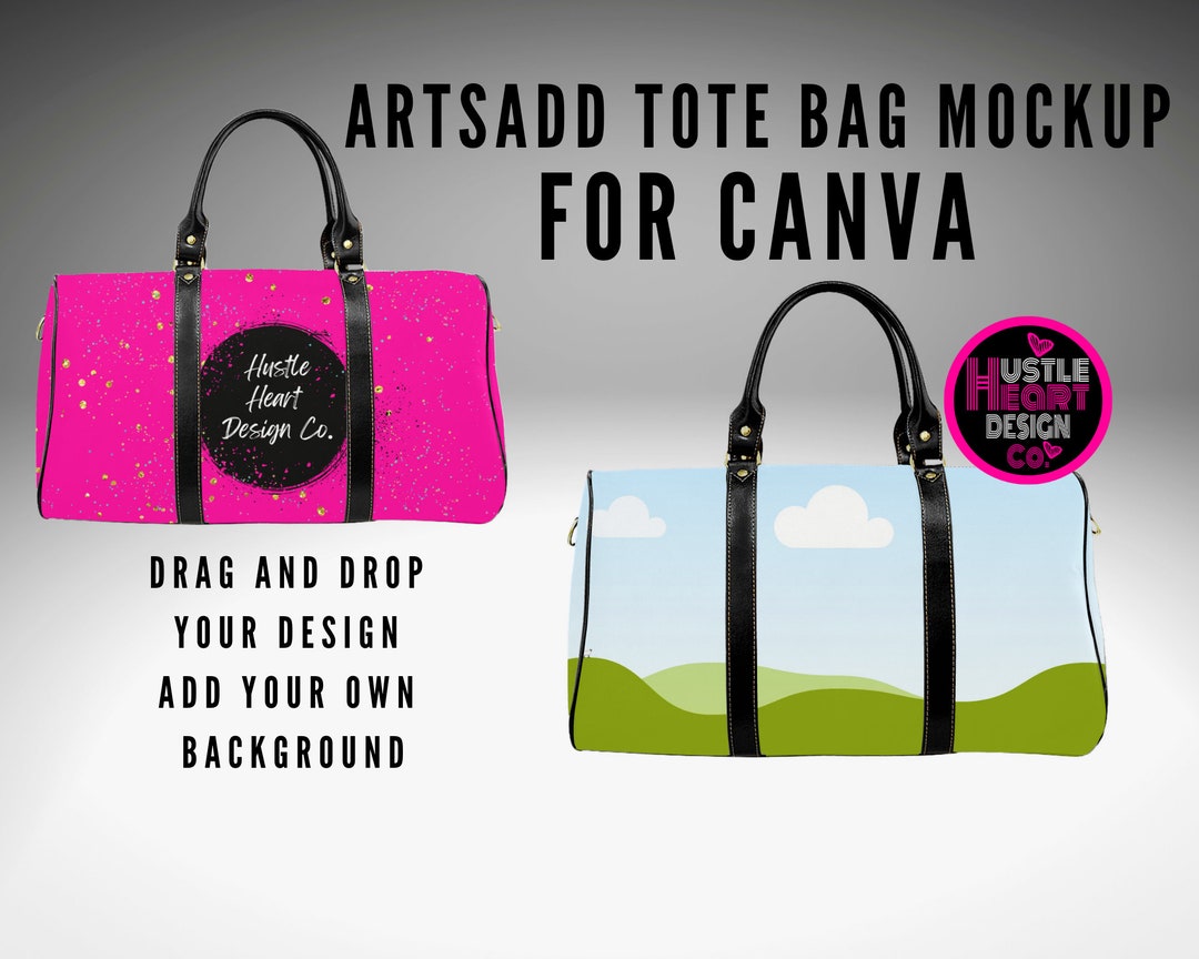 Artsadd Large Travel Bag Mockup, Weekender Bag Mockup, Travel Bag ...
