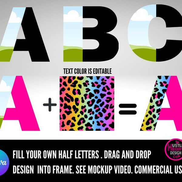 Canva Fill Letters - Etsy